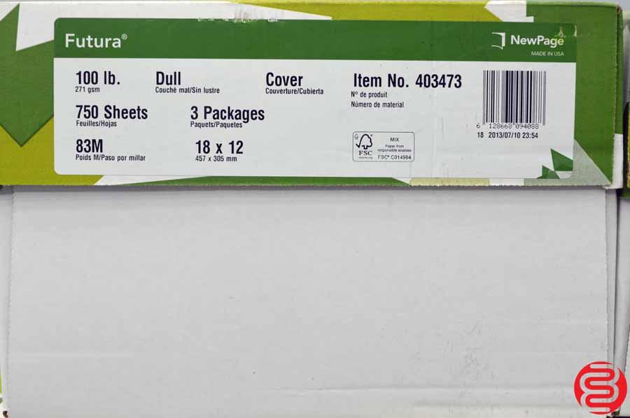 Lot #144: Futura 100 lb Dull 18" x 12" Cover Stock - Qty 19 Cases ...